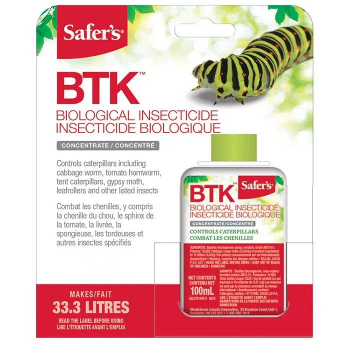 SAFER'S BTK Insecticide biologique, 100ml | La Planterie
